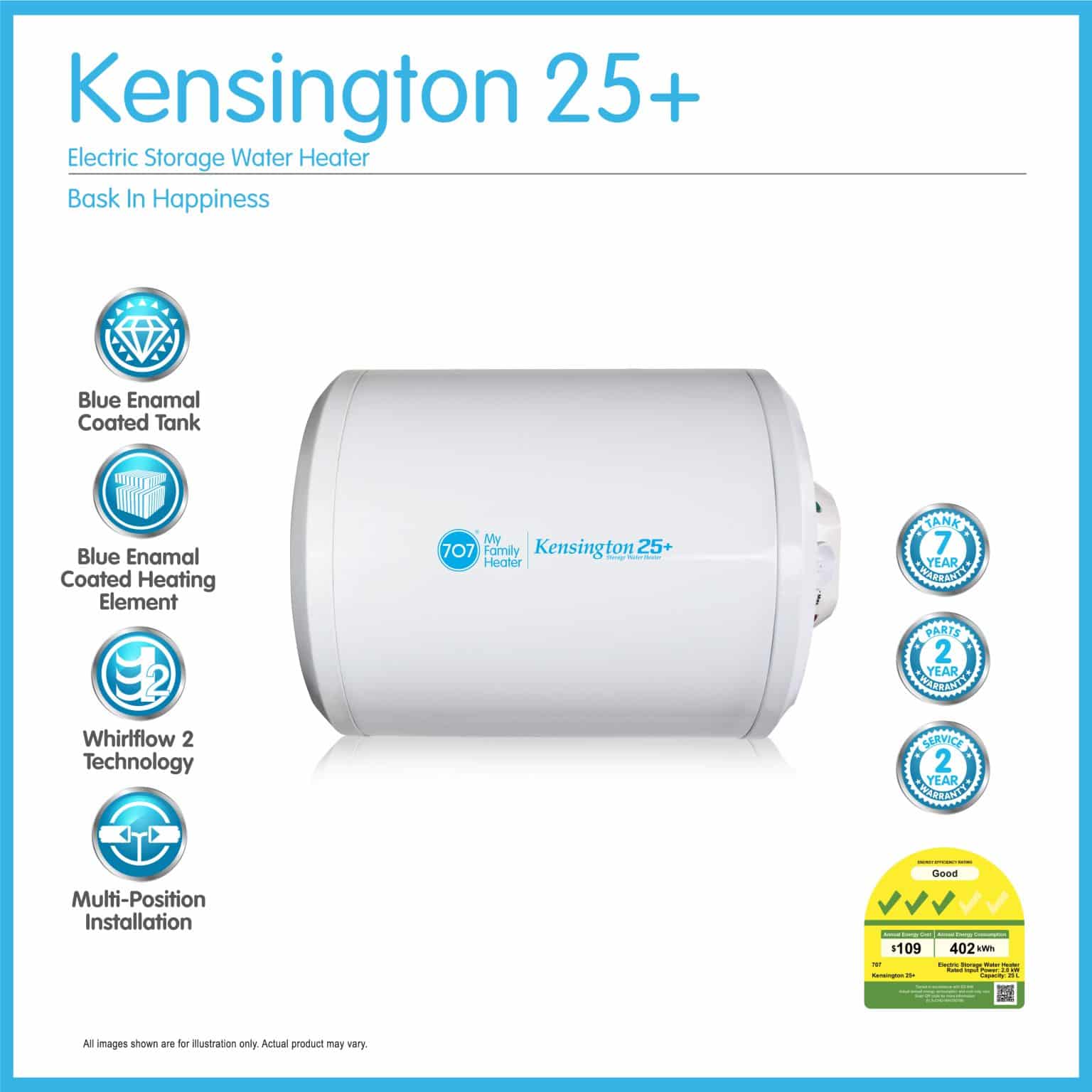Kensington 25+ Storage Water Heater | 707 My Family Heater