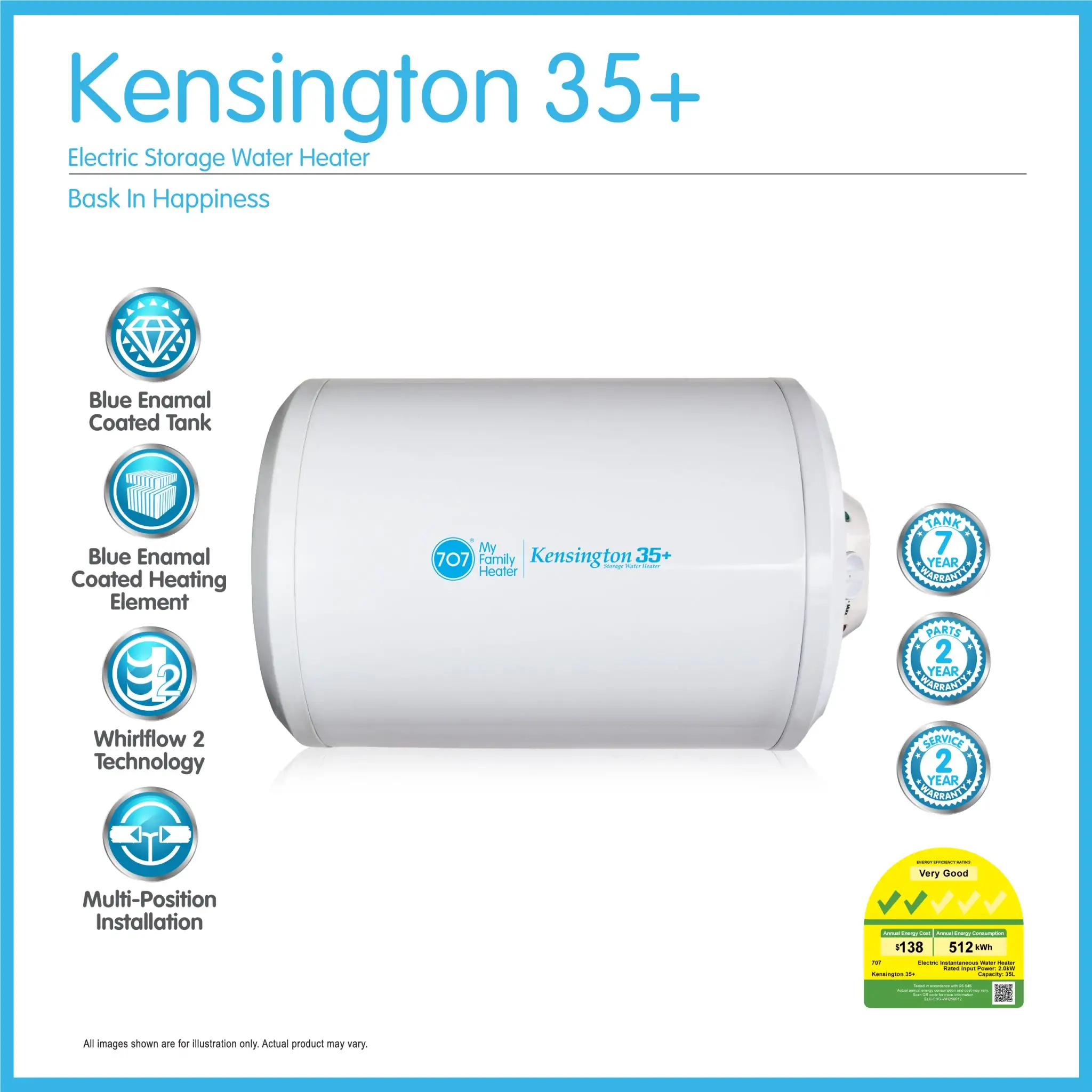 Kensington 35+ Storage Water Heater | 707 My Family Heater